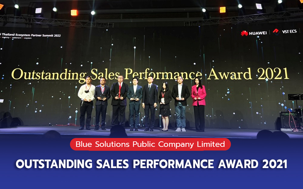 Outstanding Sales Performance Award 2021 - bluesolutions