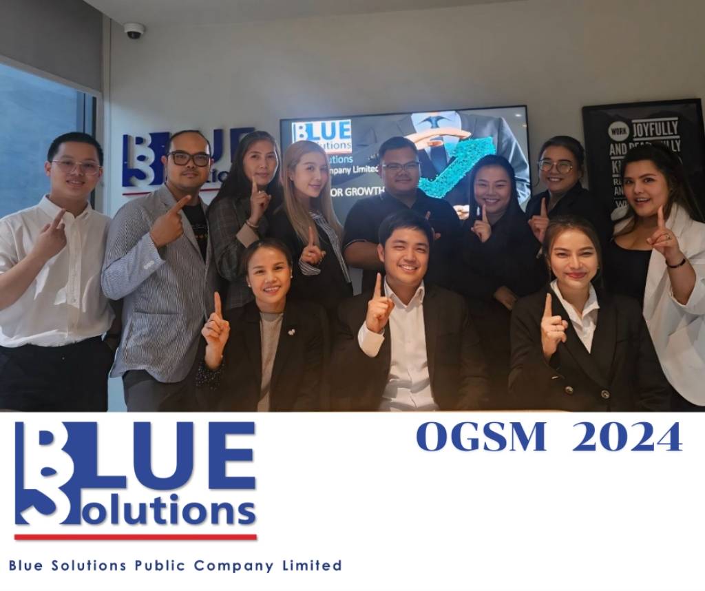 บริษัท บลู โซลูชั่น จำกัด (มหาชน) วางแผนยุทธศาสตร์สำหรับครึ่งปีหลังของปี 2567 - bluesolutions
